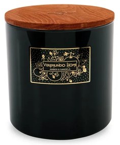 VEREMUNDO HOME Vonná svíčka Paris Amber Santal, 680 g, černá 16196