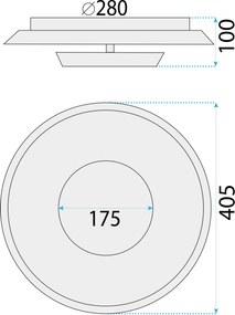 Toolight Toolight, LED stropní svítidlo 40cm, 14W, APP1459, bílá, OSW-04189