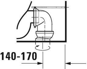 Duravit No.1 - Stojící WC kombi, Rimless, bílá 21830900002