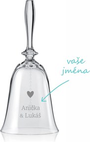 Pískovaný zvonek Láska 18 cm