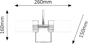 Rabalux LED koupelnové nástěnné svítidlo Betty 2x4W | 785lm | 4000K | IP44 - chrom