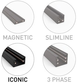 Závěsné svítidlo s kolejnicovým zavěšením černé - Cavalux