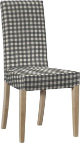 Potah na židli IKEA  Harry, krátký barva šedá látka vzorované
