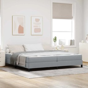 Postel s boxspringem Světle šedá 200 x 200 cm textil 3398514