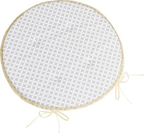 Bellatex Sedák Adéla kulatý hladký Šedá,Bílá 40 cm, (průměr)