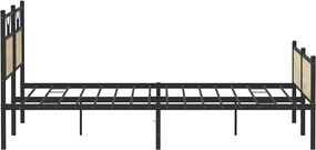 Kovový rám postele bez matrace dub sonoma 183 x 213 cm 3325126