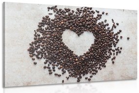Obraz srdce z kávových zrn Varianta: 120x80