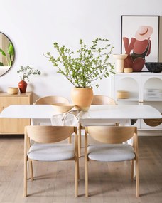 Rozkládací jídelní stůl 120/160 x 80 cm bílý SANFORD Beliani