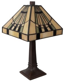 Stolní lampa Tiffany ve stylu art deco Elrieke – 23x23x38 cm
