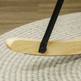 HOMCOM houpací křeslo, houpací křeslo se sametovým vzhledem, područky, křeslo s dřevěnými područkami, polohovací křeslo do obývacího pokoje, ložnice,…