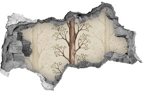 Wallmuralia Nálepka 3D díra na zeď samolepící Stromy 95x73 cm