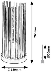 Rabalux 74021 - Stolní lampa ROXAS 1xE27/40W/230V