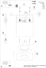 Sollux SL.1279 - Bodové svítidlo HATI 1xGU10/10W/230V zlatá