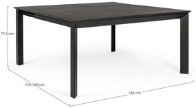BIZZOTTO Rozkládací zahradní stůl KONNOR 160x110-160 cm antracit 0662756