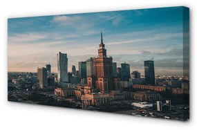 Obrazy na plátně Varšava panorama mrakodrapů svítání 120x60 cm