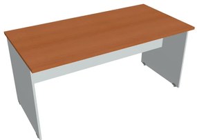 Stůl jednací rovný 160 cm - Hobis Gate GJ 1600 Dekor stolové desky: třešeň, Dekor lamino podnože: šedá