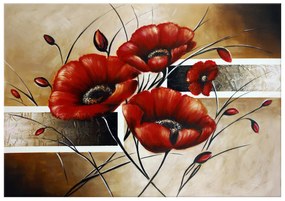 Gario Ručně malovaný obraz Polní mák Rozměry: 70 x 100 cm