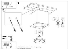 Stropní svítidlo Seida, 1x bílé keramické stínítko