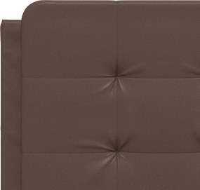 Rám postele bez matrace Zadar hnědá 120 x 200 cm umělá kůže 3208854