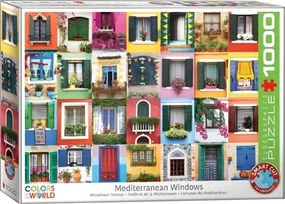 EUROGRAPHICS Puzzle Středomořská okna / 1000 dílků / 67,6 × 48,9 cm