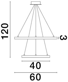LED lustr Empatia 100 černé