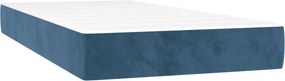 Box spring postel s matrací tmavě modrá 120x190 cm samet 3270467