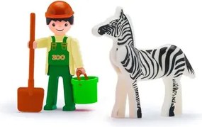 EFKO Igráček Ošetřovatel / Figurka se zebrou / plast / od 3 let