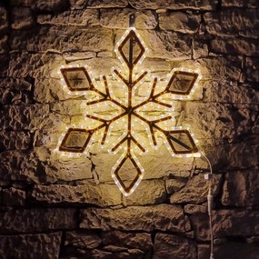 Easy Fix 2D LED světelná vločka IX, 72 × 72 cm, teple bílá, závěsný, 3D tisk