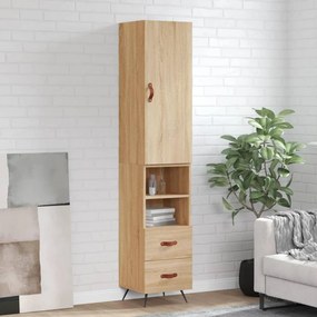 Skříň highboard dub sonoma 34,5 x 34 x 180 cm kompozitní dřevo