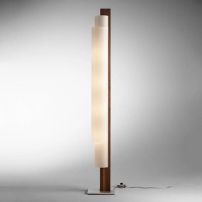 Stojací LED lampa Stele, ořech