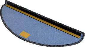 Vopi Nášlapy na schody Madrid hnědošedý půlkruh, samolepící - 28x65 půlkruh (rozměr včetně ohybu)