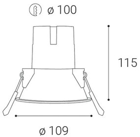 LED2-LED Koupelnové svítidlo ZERO LED/10W/230V 4000K CRI 95 IP43 černá pr.10,9cm