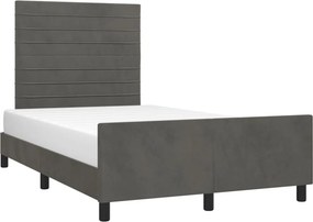 Rám postele bez matrací tmavě šedá 120x190 cm samet 3270585