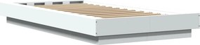 Rám postele s LED osvětlením bílý 90 x 190 cm kompozitní dřevo 3281147