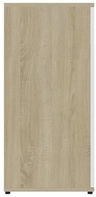 Příborník Jays - dřevotříska - 80x36x75 cm | bílý a dub sonoma