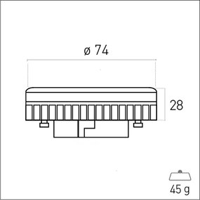 LED žárovka Century GX53 10W 1000LM 3000K