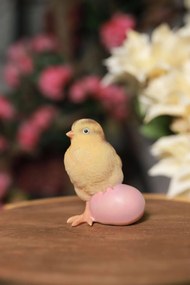 Kuřátko s velikonočním vajíčkem 10cm