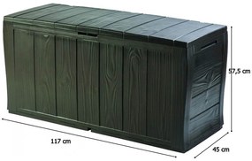KETER SHERWOOD 270L Zahradní úložný box 117 x 45 x 57,5 cm, antracit 17198596