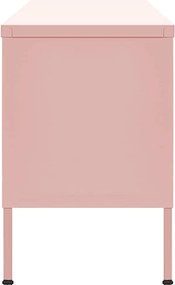 TV skříňka růžová 105 x 35 x 50 cm ocel 336238