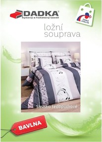 Povlečení bavlna Slezsko šedo-pudrové 240x200, 2x 70x90 cm