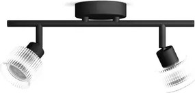Philips Horen černá / LED bodové svítidlo / 2x5W / GU10 / IP20