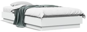 Rám postele s LED osvětlením bílý 90 x 200 cm