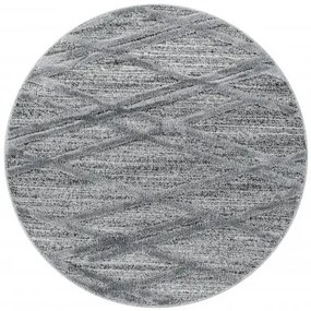 Ayyildiz, Kusový koberec Pisa 4706 Grey kruh, 200x200 (průměr) kruh, šedá, ložnice