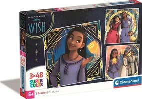 Clementoni PUZZLE Disney: Přání / 3x48 dílků / od 5 let