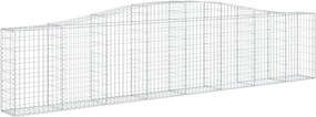 Klenuté gabionové koše 9 ks 400x30x80/100 cm pozinkované železo 3145820