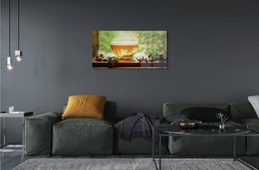 Obraz na skle čaje byliny horké 140x70 cm