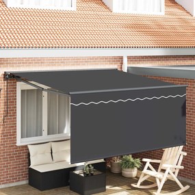 Stahovací markýza Antracit 350 x 250 cm Polyester a hliník 3330223