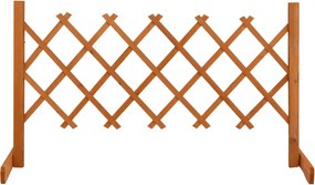 Zahradní trelážový plot oranžový 120 x 60 cm masivní jedle 314822