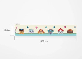 Dětská samolepící bordura na zeď Tlapková Patrola Buď Šťastný | 5 m x 13.8 cm | DWBD8004