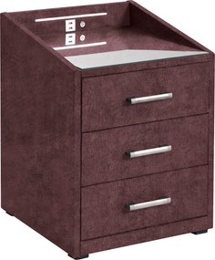 XXXLutz NOČNÍ STOLEK, lilková, 47/61/46 cm MID.YOU - Online Only noční stolky - 002220036302